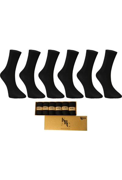 KBC Socks 6'lı Bambu Dikişsiz Erkek Klasik Çorap Seti / 6 Siyah KBC Socks 6'lı Bambu Dikişsiz Erkek Klasik Çorap Seti / 6 Siyah