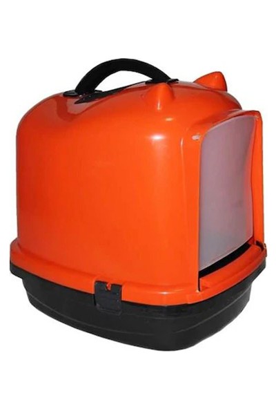 Leo's Pet Style Comfort Kapalı Kedi Tuvaleti Turuncu