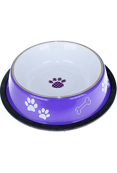 Zampa Kaymaz Tabanlı Mor Desenli Mama Su Kabı 32 Oz Zampa Kaymaz Tabanlı Mor Desenli Mama Su Kabı 32 Oz