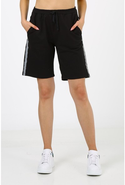 Alexander Gardi Alexandergardı Yüksek Bel Şerit Detaylı Şort (B21-304TK)