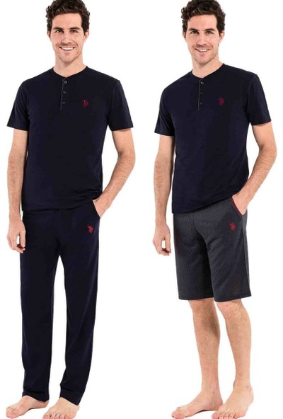 U.S. Polo Assn. U.s. Polo Erkek Pijama Takımı 3'lü 12005 | Lacivert