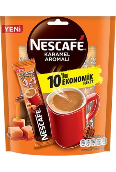 Nescafe 3 Ü 1 Arada Karamel 10 x 17,7 gr