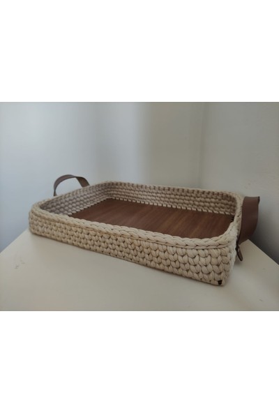 Gönülden Işlemeler El Yapımı Ahşap Sunum Tepsisi