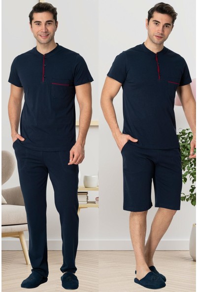Mecit Pijama Mecit 2769 Lacivert Büyük Beden Şortlu Erkek Pijama Takımı Mecit Pijama Mecit 2769 Lacivert Büyük Beden Şortlu Erkek Pijama Takımı