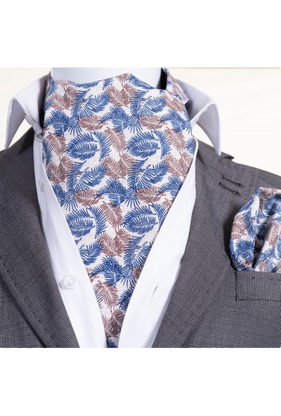 Exve Exclusive Mavi Kahve Yaprak Desenli Hawaii Fular Mendil Seti Exve Exclusive Mavi Kahve Yaprak Desenli Hawaii Fular Mendil Seti