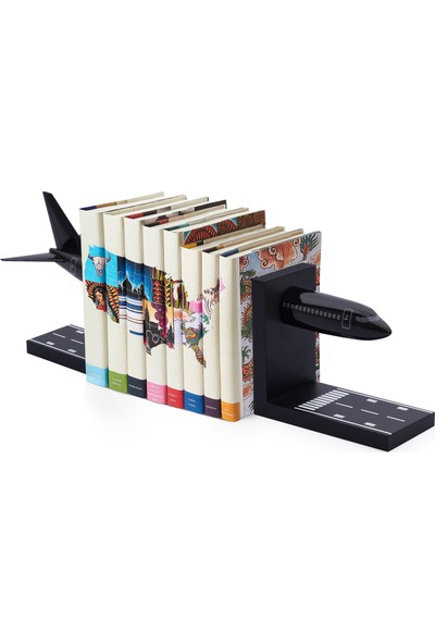 Zekupp Boeing 737 Uçak Motifli Kitap Tutucu Siyah Zekupp Boeing 737 Uçak Motifli Kitap Tutucu Siyah