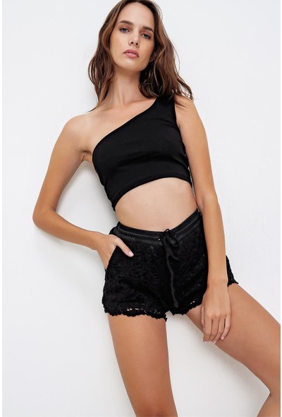 Pinkpark Astarlı Güpür Mini Şort NSW0006 Pinkpark Astarlı Güpür Mini Şort NSW0006