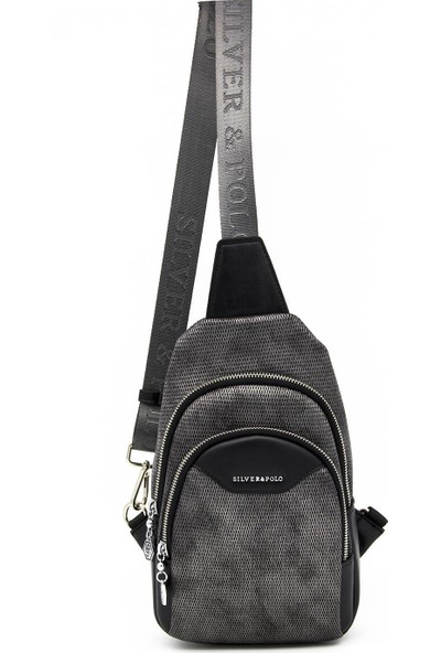 Silver & Polo Silver Polo M.gümüş Iki Bölmeli Kadın Bel Çantası SP959