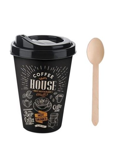 KaktüsKedi Coffee House 400 Ml Mug Ahşap Kaşık Hediyeli 714435 KaktüsKedi Coffee House 400 Ml Mug Ahşap Kaşık Hediyeli 714435