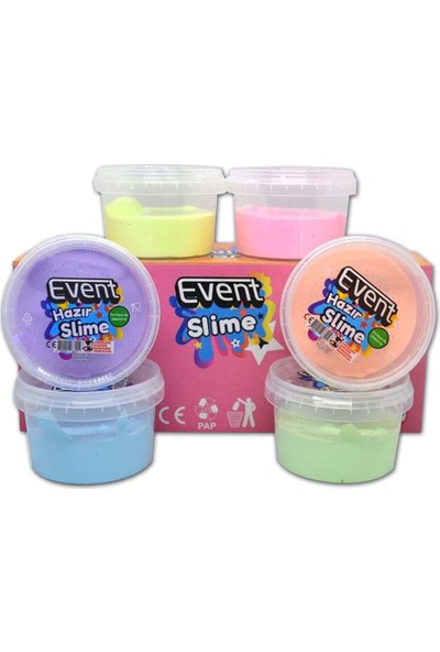 Event Hazır Slime Oyun Hamuru Eğitici Jel 6'lı Event Hazır Slime Oyun Hamuru Eğitici Jel 6'lı