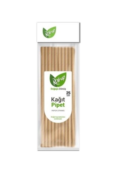 Roll-Up Kağıt Pipet 25'li Roll-Up Kağıt Pipet 25'li