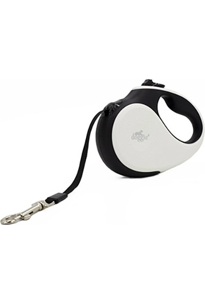 Doggie Doggie  Otomatik Köpek Tasması Soft Seri M White