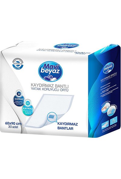 Flexilife Mavi Beyaz Kaydırmaz Köpek Çiş Pedi 60X90 cm 30 Adet Flexilife Mavi Beyaz Kaydırmaz Köpek Çiş Pedi 60X90 cm 30 Adet