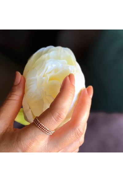 Çağdaş Kuyumculuk Üç Sıralı Dorika Toplu Yüzük