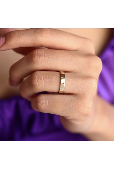 Çağdaş Kuyumculuk Kare Yüzük