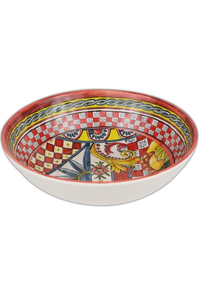 Baci Milano Turuncu Barok Çorba Tabağı 23 cm Baci Milano Turuncu Barok Çorba Tabağı 23 cm