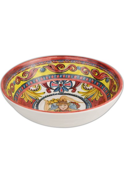 Baci Milano Turuncu Barok Çorba Tabağı 23 cm Baci Milano Turuncu Barok Çorba Tabağı 23 cm