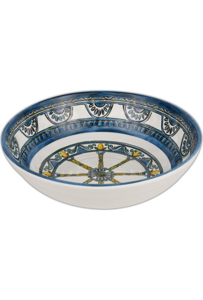 Baci Milano Mavi Barok Çorba Tabağı 23 cm