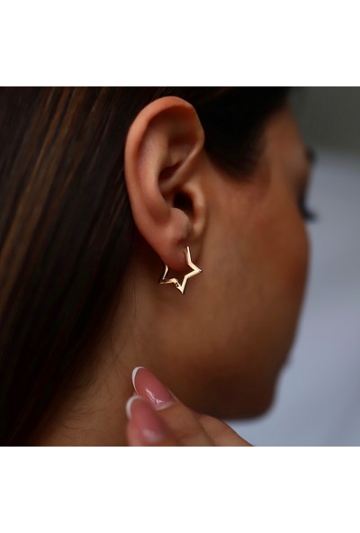 Çağdaş Kuyumculuk Yıldız Küpe