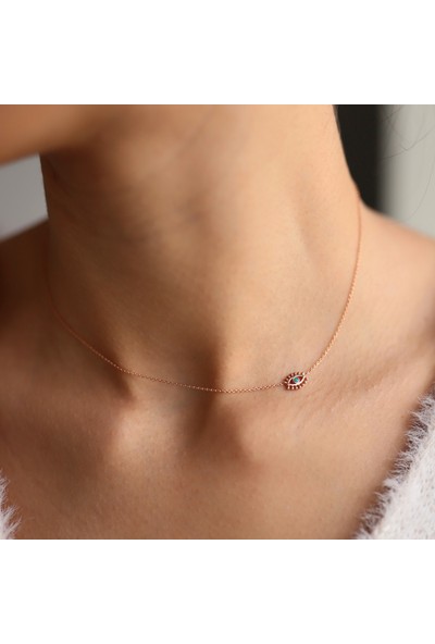 Çağdaş Kuyumculuk Kirpikli Göz Choker
