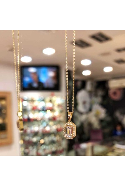 Çağdaş Kuyumculuk Baget Taşlı Kolye