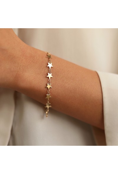 Çağdaş Kuyumculuk Sıralı Yıldız Bileklik