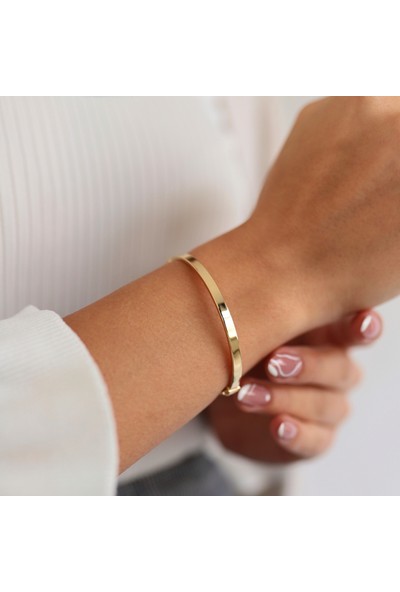 Çağdaş Kuyumculuk Geniş Kibrit Çöpü Kelepçe