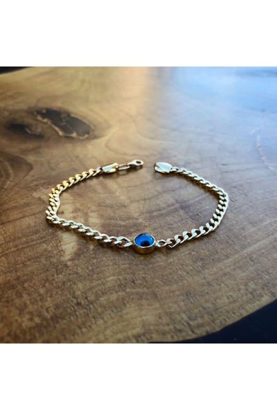 Çağdaş Kuyumculuk Nostaljik Tek Nazarlı Göz Bileklik