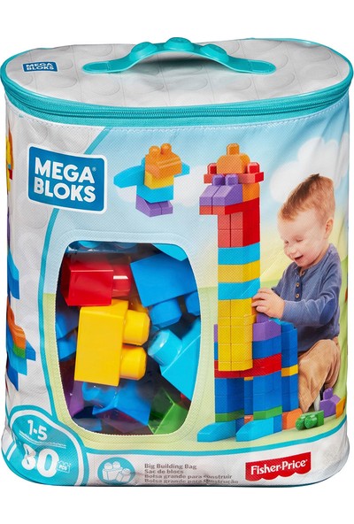 Mega Bloks 80'li Blok Torbaları Mavi Mega Bloks 80'li Blok Torbaları Mavi