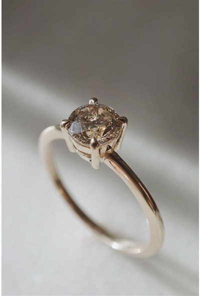 Aykan Kuyumculuk Smoky Quarts Tektaş Yüzük - AK0183 Aykan Kuyumculuk Smoky Quarts Tektaş Yüzük - AK0183