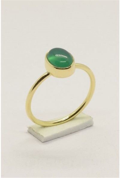 Aykan Kuyumculuk Yeşil Oniks Doğal Taş Yüzük - AK471 Aykan Kuyumculuk Yeşil Oniks Doğal Taş Yüzük - AK471