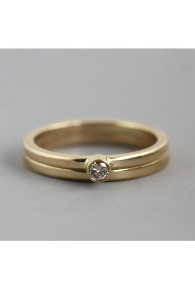 Aykan Kuyumculuk Bruno Pırlanta Tektaş Alyans Set -AK1126 Aykan Kuyumculuk Bruno Pırlanta Tektaş Alyans Set -AK1126