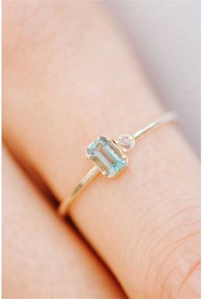 Aykan Kuyumculuk Kolombiya Akuamarin Yüzük - AK576 Aykan Kuyumculuk Kolombiya Akuamarin Yüzük - AK576