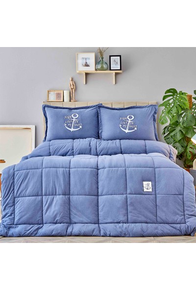 Karaca Home Toffee İndigo Tek Kişilik Cotton Comfort Set Karaca Home Toffee İndigo Tek Kişilik Cotton Comfort Set