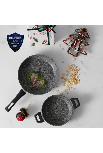 Karaca Azul Bio Granit Antbakteriyel Tava+Sahan Set Karaca Azul Bio Granit Antbakteriyel Tava+Sahan Set