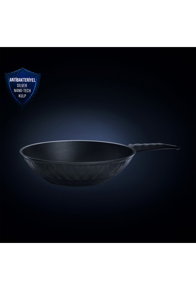 Karaca Bio Diamond Antibakteriyel Kulp İndüksiyon Tabanlı 28 cm 2,9 Lt Wok Tava