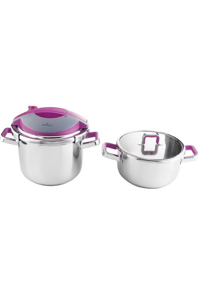 Karaca Orbit 4+6 Litre Violet Düdüklü Tencere Seti