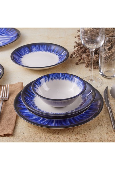 Emsan Ottoman Feza 24 Parça 6 Kişilik Porselen Yemek Takımı