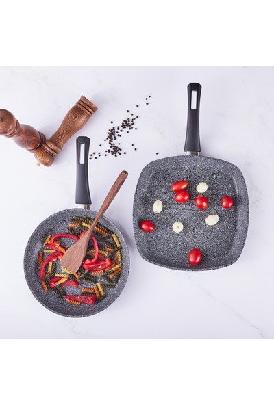 Karaca Azul Bio Granit Antbakteriyel Grill+Tava Set Karaca Azul Bio Granit Antbakteriyel Grill+Tava Set
