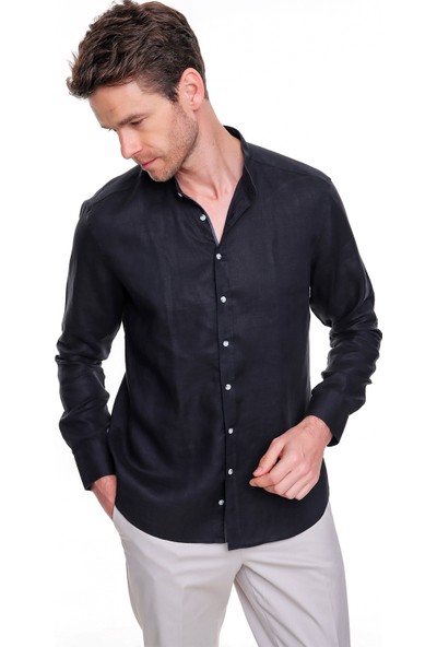 Morven Hakim Yaka Gömlek Siyah