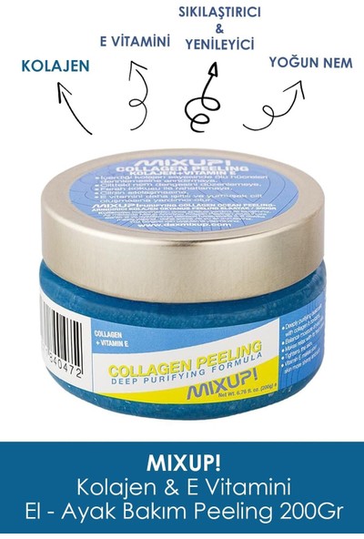 Mixup Collagen Sıkılaştırıcı ve Yenileyici El Ayak Peeling 200 gr