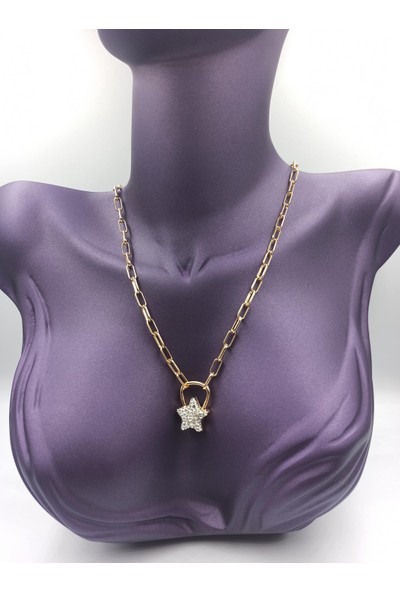 Çağlar Accessories Zirkon Taşlı Kulplu Kalp Kolye