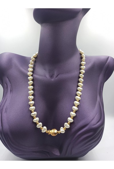 Çağlar Accessories Kültür Incili Balık Kolye Çağlar Accessories Kültür Incili Balık Kolye