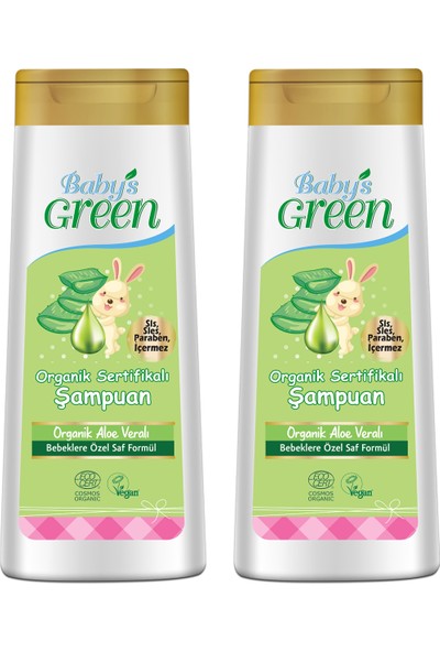 Baby's Green 2'li Set Baby's Green Organik Aloe Veralı Bebek Saç ve Vücut Şampuanı 2x 400 ml Baby's Green 2'li Set Baby's Green Organik Aloe Veralı Bebek Saç ve Vücut Şampuanı 2x 400 ml