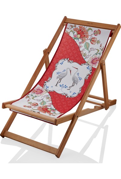 Chiara Alessi Allure Şezlong Kırmızı Leylek Desenli