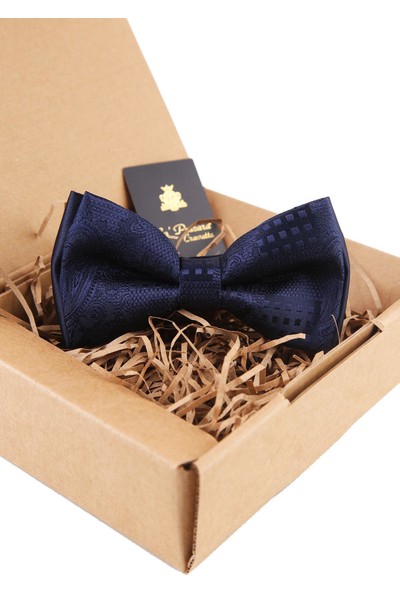 Kravatkolik Lacivert Kendinden Desen Papyon P1538