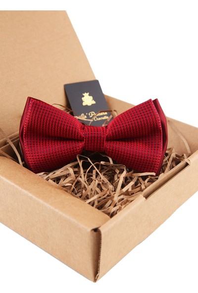 Kravatkolik Kırmızı Nokta Desen Papyon P1537