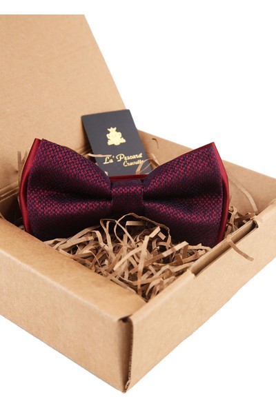 Kravatkolik Bordo Kum Desen Papyon P1599