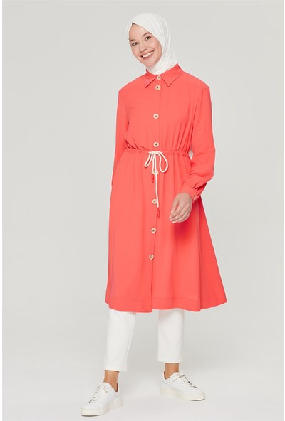 Armine Tunik Formlu Hırka 21Y5316 Nar Çiçeği