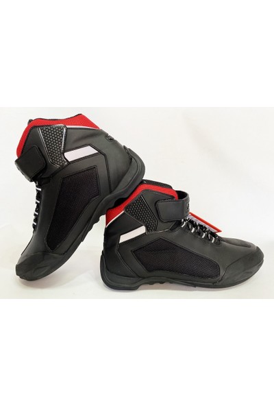 Duratech Motosiklet Bot Yazlık Garda Siyah Kırmızı